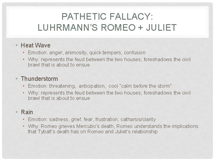 THE GREAT GATSBY PATHETIC FALLACY FIGURATIVE LANGUAGE PERSONIFICATION