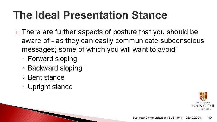 Business Communication Lecturer Gareth Jones Class 9 Presentations