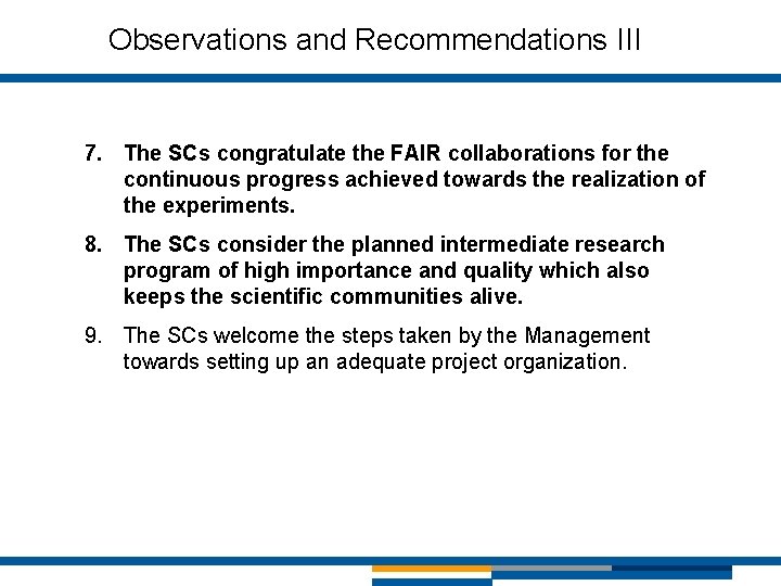 Proposed strategy for the FAIR science program Boris