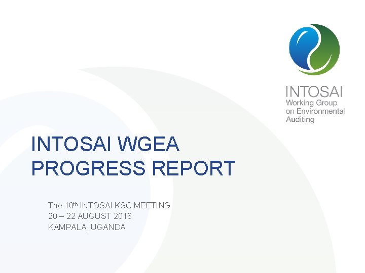 INTOSAI WGEA PROGRESS REPORT The 10 th INTOSAI