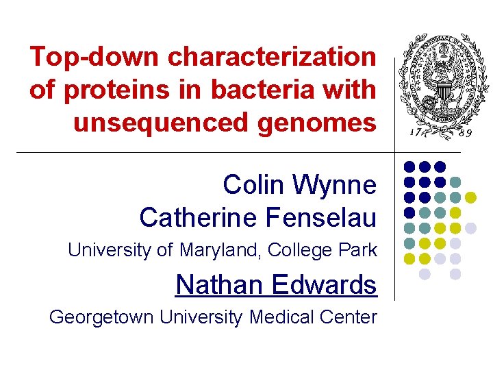 Topdown characterization of proteins in bacteria with unsequenced