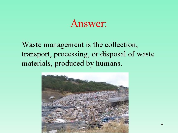 Impacts of Landfills Ecological Environmental and Urban Effects