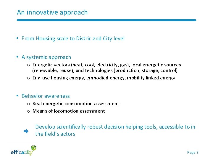 Efficacity RD institute for urban energy transition May