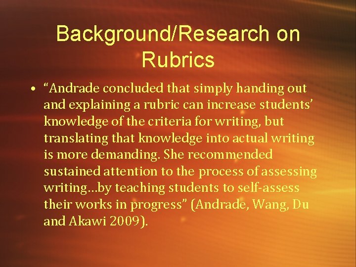 Effectively Using Rubrics in the 7 th Grade