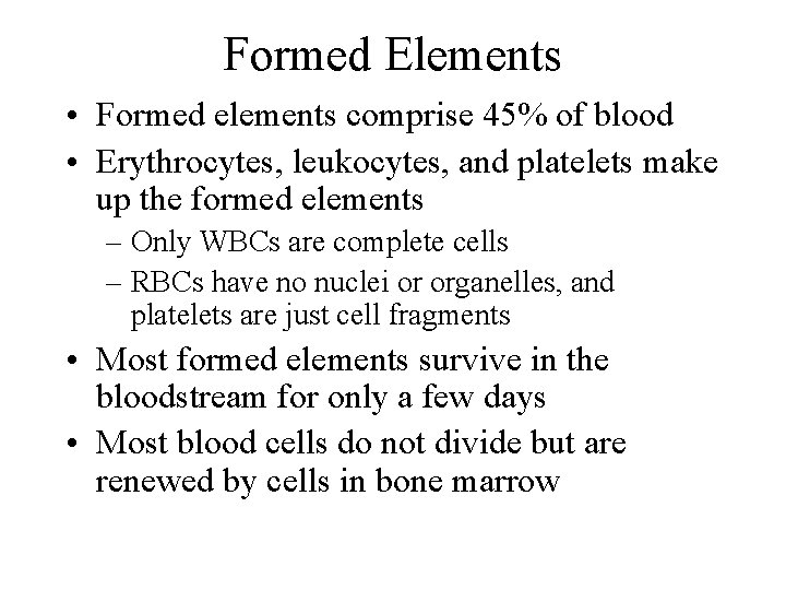 Functions of Blood Blood performs a number of