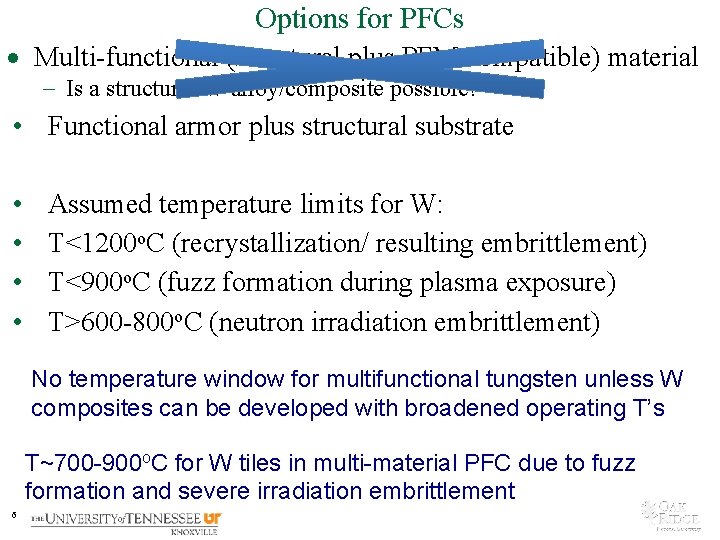 Spanning the gap between structural materials and PFCs