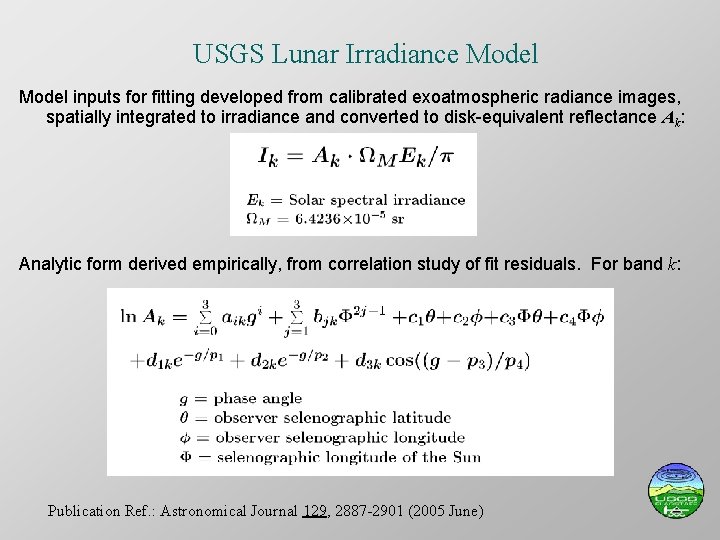 Use of the Moon as an Onorbit Calibration