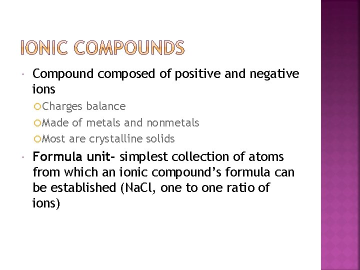 Chapter 6 Chemistry 6 3 Describe the formation