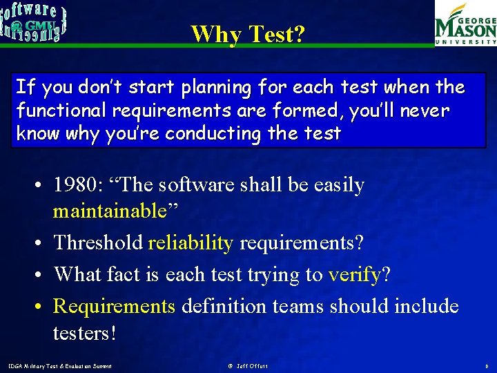 ModelDriven Test Design Jeff Offutt Professor Software Engineering
