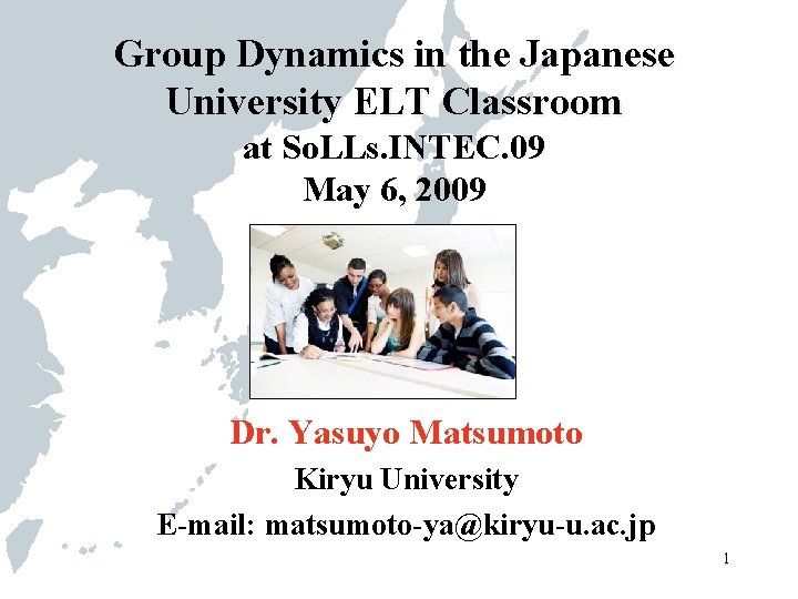 Group Dynamics in the Japanese University ELT Classroom
