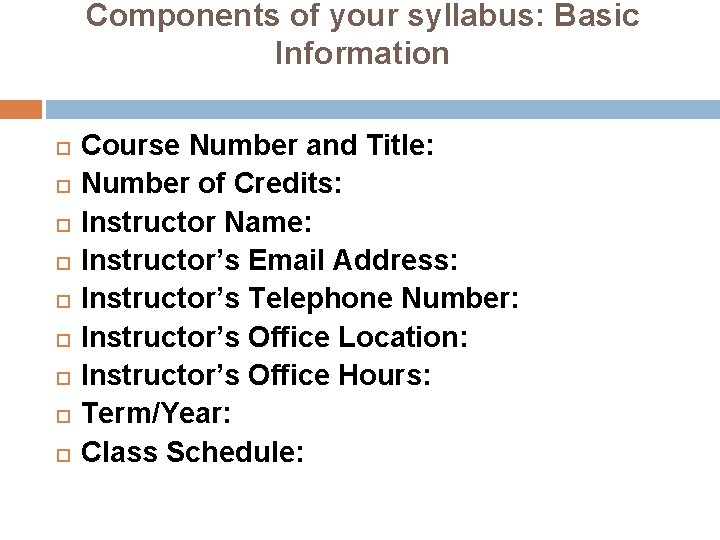 DISSECTING YOUR SYLLABUS HOW TO MAKE SENSE OF