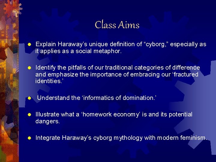 Donna Haraway Cyborg Edited By Dr Picart Associate