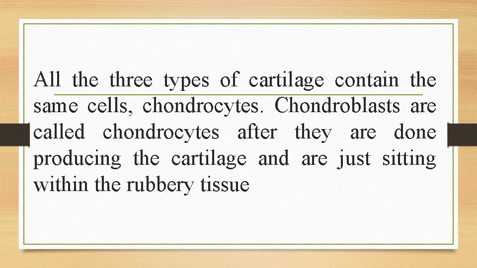 Specialized Connective Tissues This group includes cartilage bone