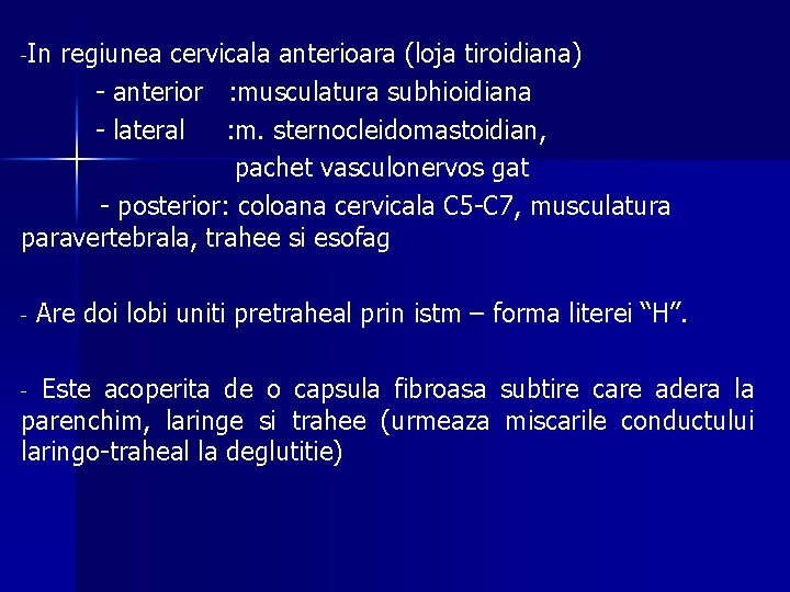 Examen obiectiv n Tiroida In regiunea cervicala anterioara
