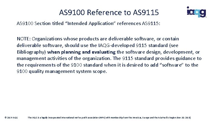 QUALITY MANAGEMENT SYSTEM DELIVERABLE SOFTWARE 9115 REVISION A