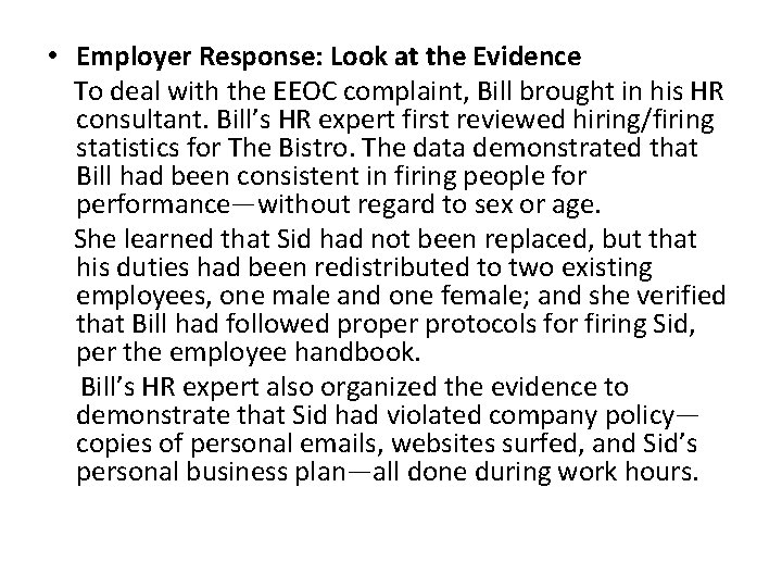 LESSON 10 LO 4 2 Describe the employment