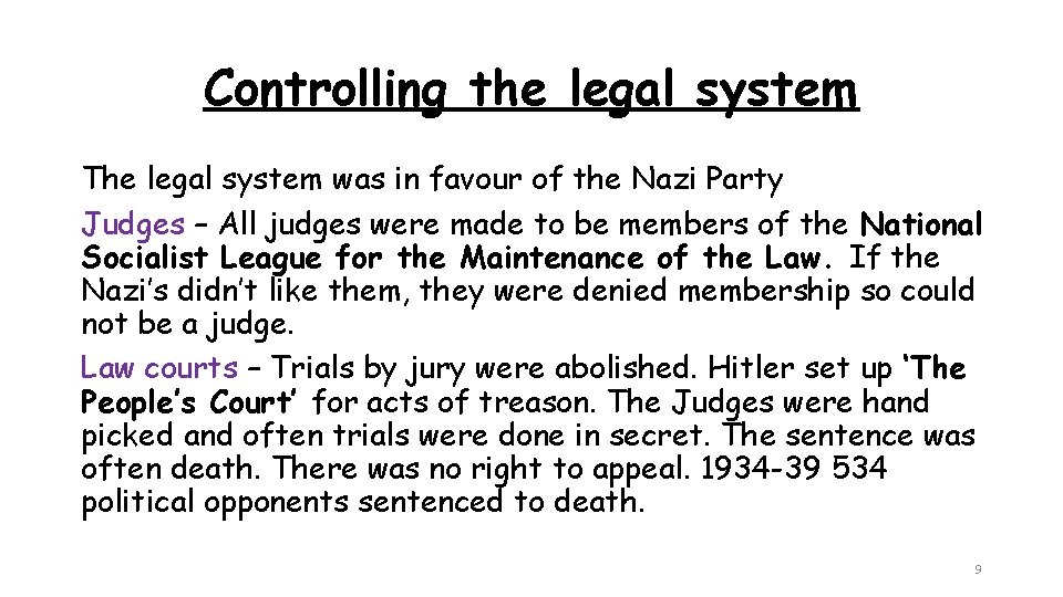 Key topic 3 Nazi control and Dictatorship 19331939