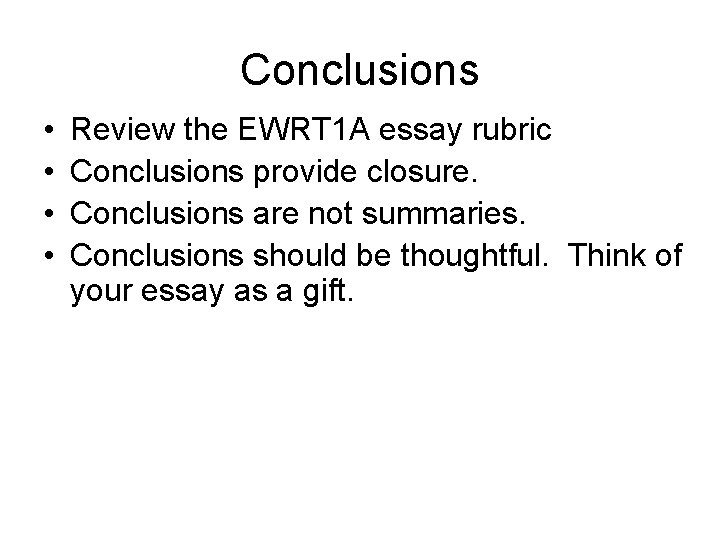 Introductions Review the EWRT 1 A essay rubric