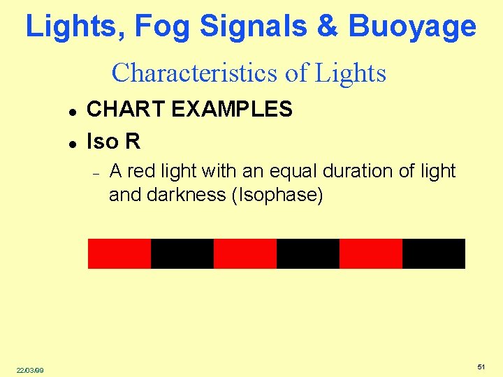Lights Fog Signals Buoyage Module Lights Fog Signals