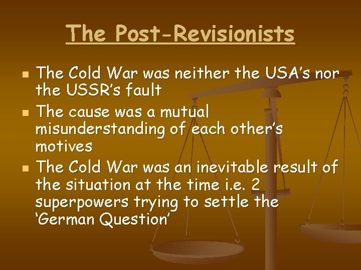 Why did the USA and USSR become rivals
