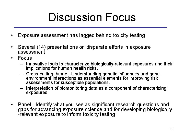 Connecting Innovations in Biological Exposure and Risk Sciences