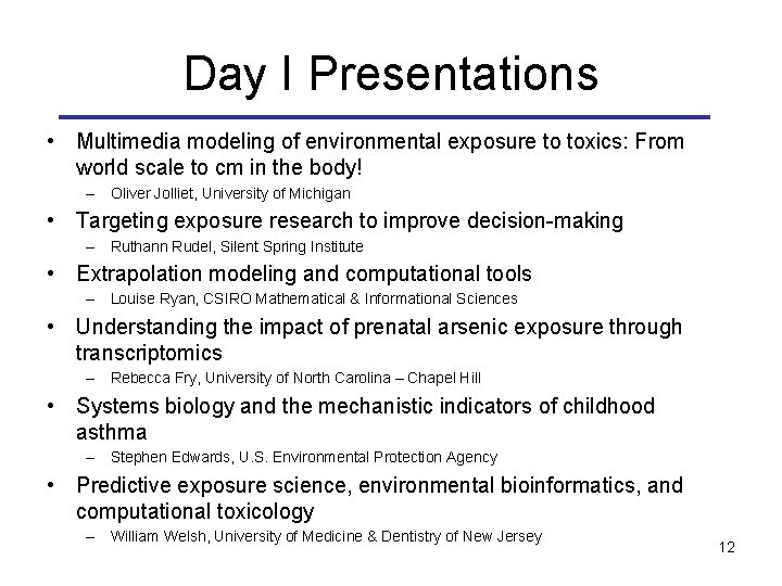 Connecting Innovations in Biological Exposure and Risk Sciences