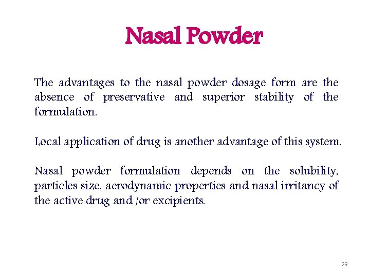 Nasal Drug Delivery System By Mr Girish B