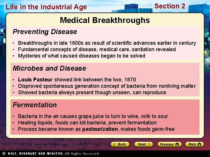 Life in the Industrial Age Section 2 Scientific
