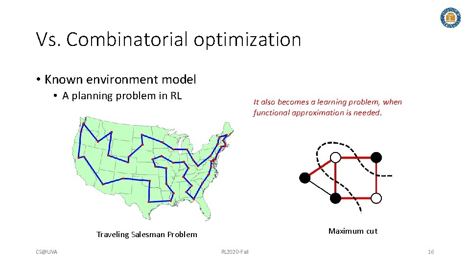Introduction to Reinforcement Learning Hongning Wang CSUVA Outline