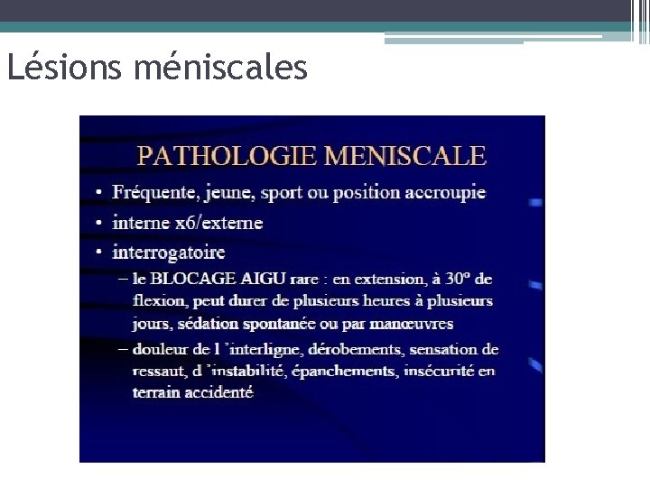 Entorse du genou Dr AMOURI CHU BEJAIA Introduction