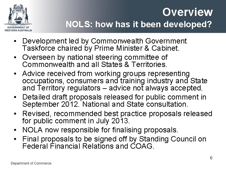 National Occupational Licensing System NOLS National Occupational Licensing