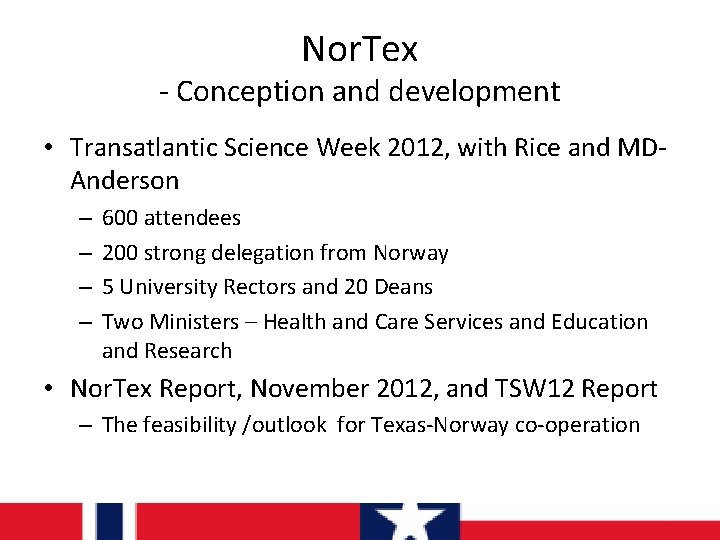 Nor Tex Research Collaboration NorwayTexas partnering with Industry