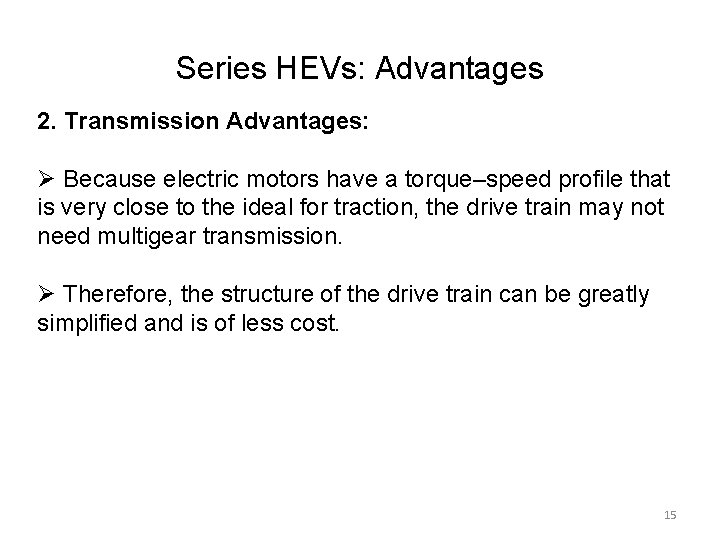 Mechatronics Module 1 Major Concepts of Hybrid Electric