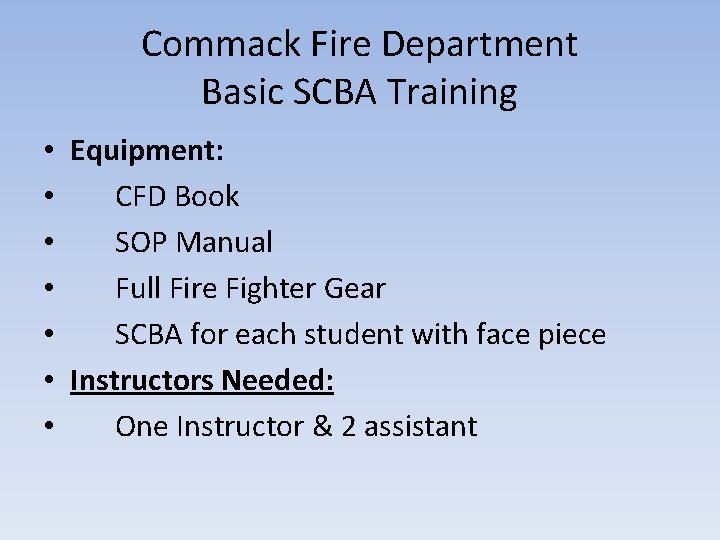 Commack Fire Department Basic Training Manual Drill 2