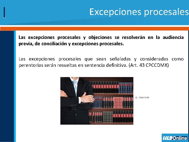 Audiencia previa de conciliacin y excepciones procesales Contenido