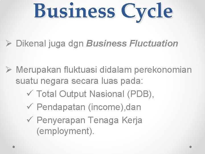 Business Cycles Theory of Aggregate Demand Intro Pengalaman
