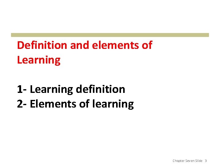 CHAPTER SEVEN Consumer Learning A Simple Model of