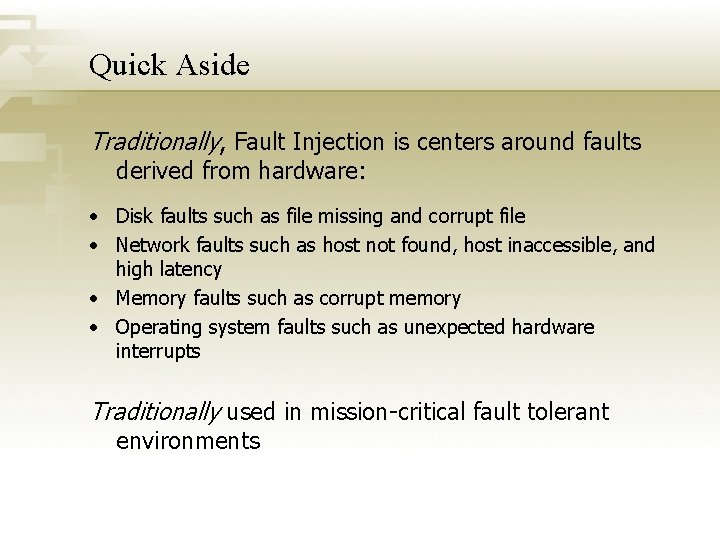 Simplify Testing using Fault Injection Rob Grzywinski rgrzywinskiyahoo