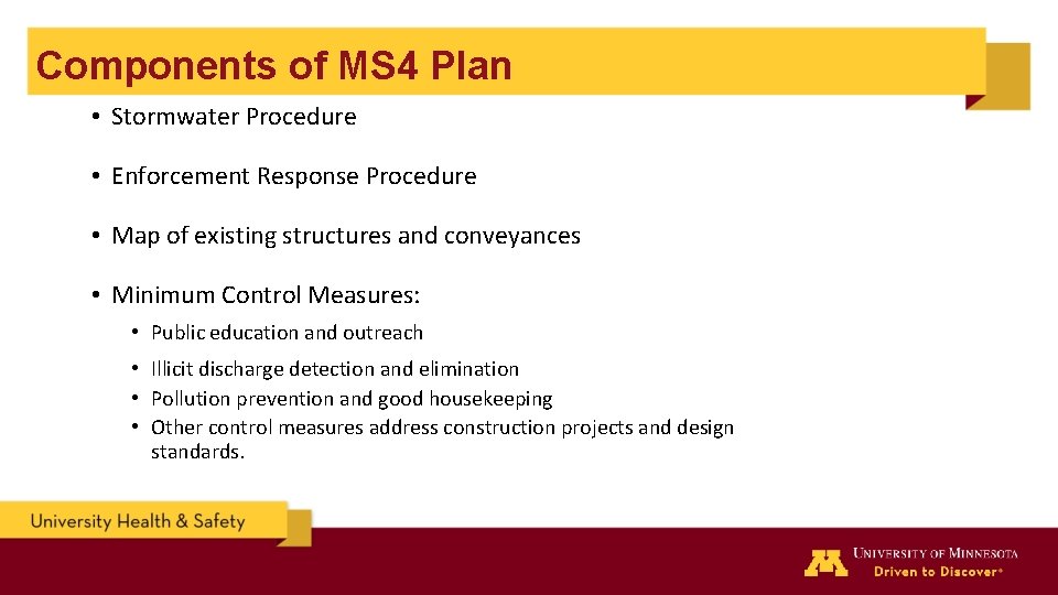 Stormwater Management at the University University Services University