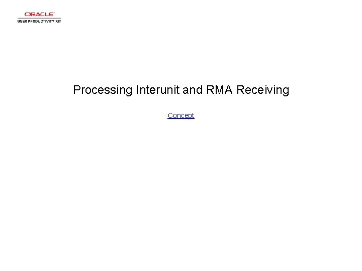 Processing Interunit and RMA Receiving Concept Processing Interunit