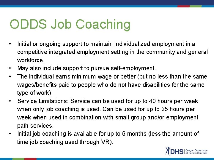 Oregons Office of Developmental Disabilities Services ODDS Overview