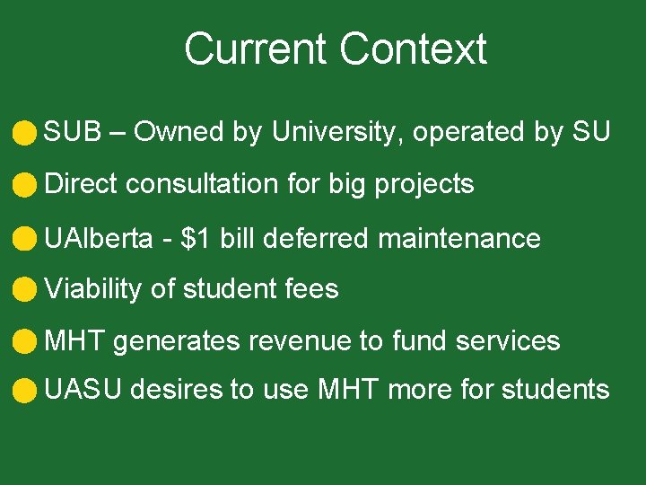 Finding a Sustainable Capital Plan for the UASU