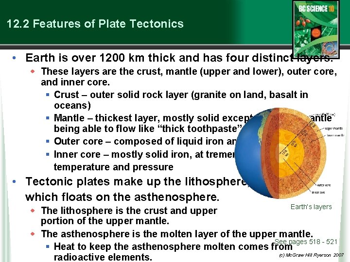 12 2 Features of Plate Tectonics Earth is