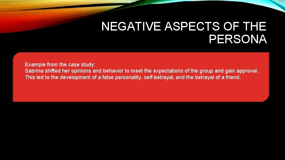 PERSONA AND SHADOW By Courtney Lynn Weixel PERSONA