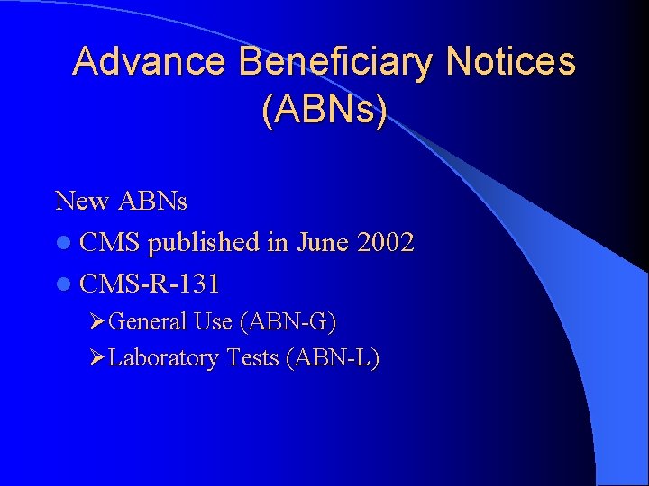 Advance Beneficiary Notices Wisconsin Health Information Management ...