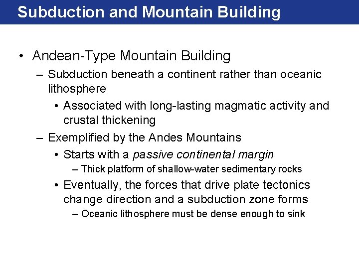 Mountain Building Evolution of Continents Earth 12 th