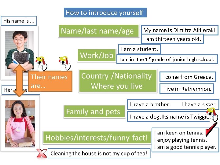 How to introduce yourself My name is Dimitra