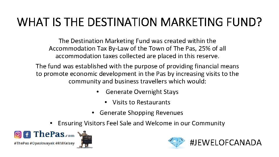 DESTINATION MARKETING GRANT PRESENTATION JEWELOFCANADA Tansi Cree HELLO