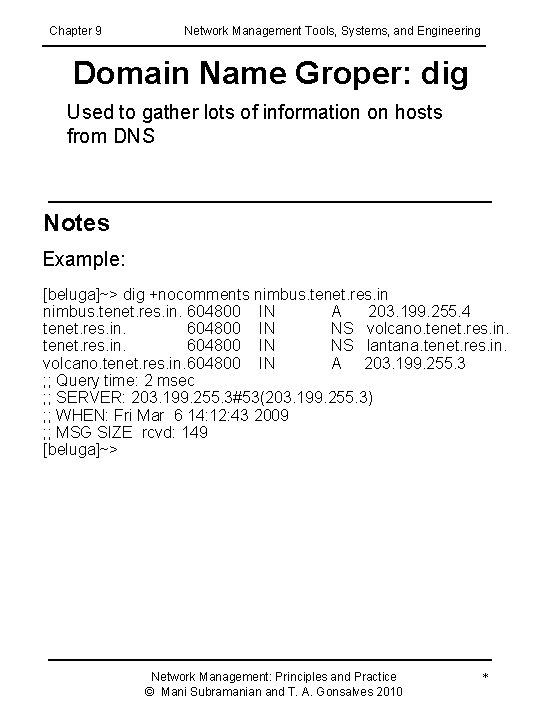 Chapter 9 Network Management Tools Systems and Engineering