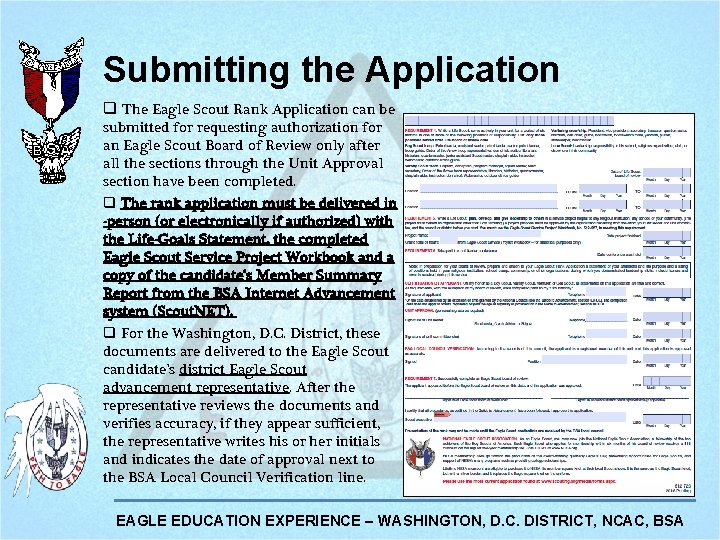 Completing the Eagle Scout Rank Application Eagle Education